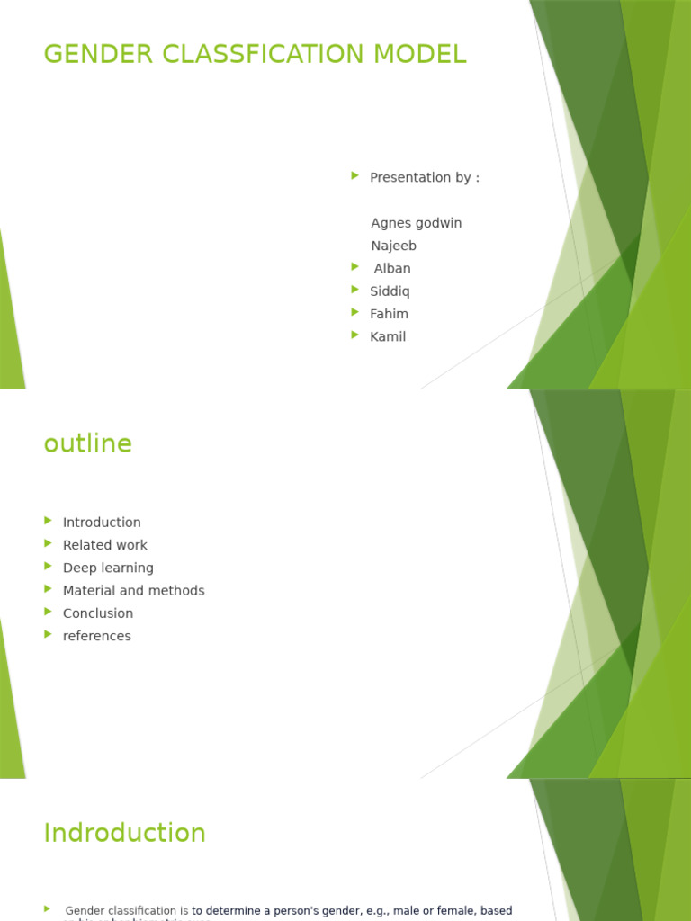 Gender Class Fi Cation Model Pdf Support Vector Machine 8834