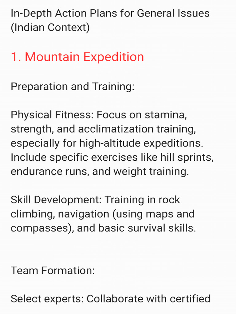 Action Plan For SSB | PDF