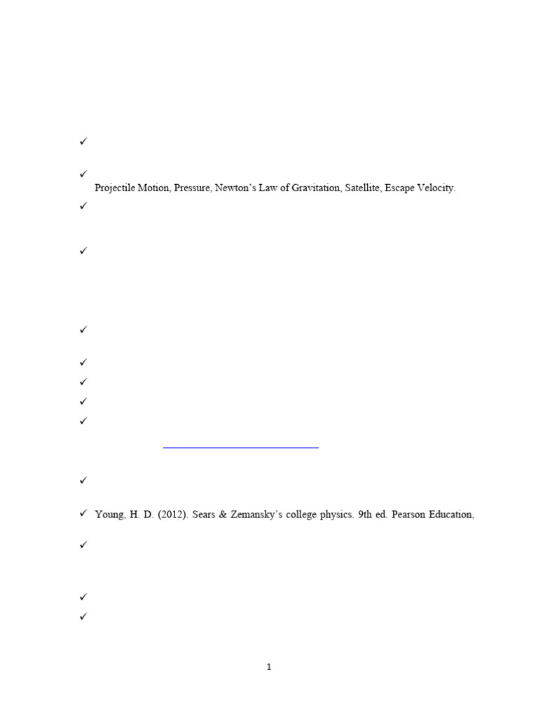 Note 1 PHY 111 - 2024 | PDF | Velocity | Acceleration