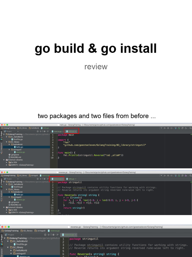 07 Go Build, Go Install, Import | PDF