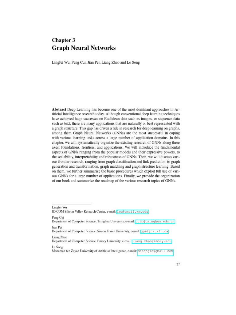 GNN Foundations Frontiers and Applications Chapter3 | PDF | Artificial Neural Network | Deep ...
