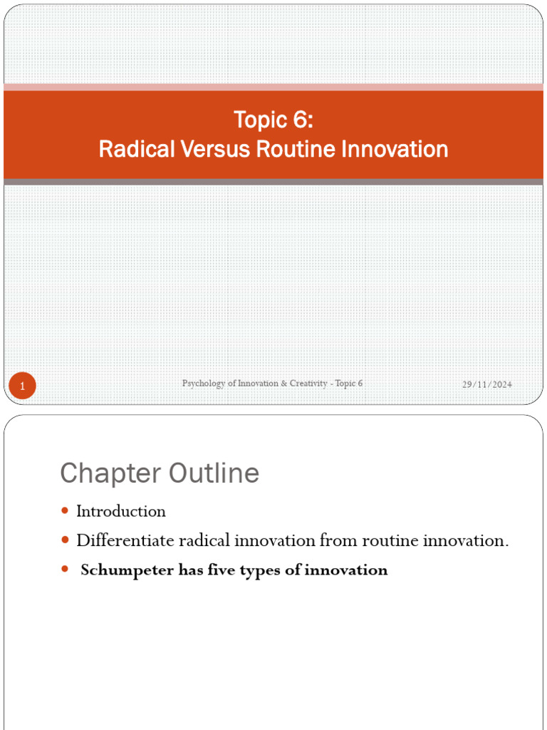 Topic Six | PDF | Innovation | Creativity