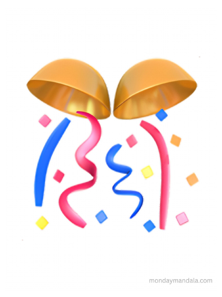 Printable Confetti Ball Emoji | PDF