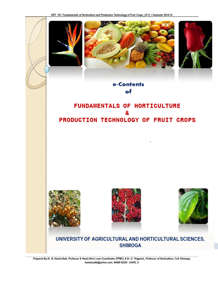 Horticulture Fundamentals and Fruit Crops | PDF | Plant Nursery | Grafting