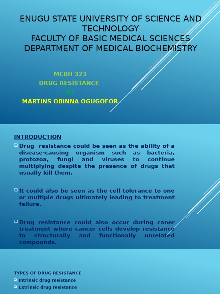 Drug Resistance Note Updated | PDF | Antimicrobial Resistance ...