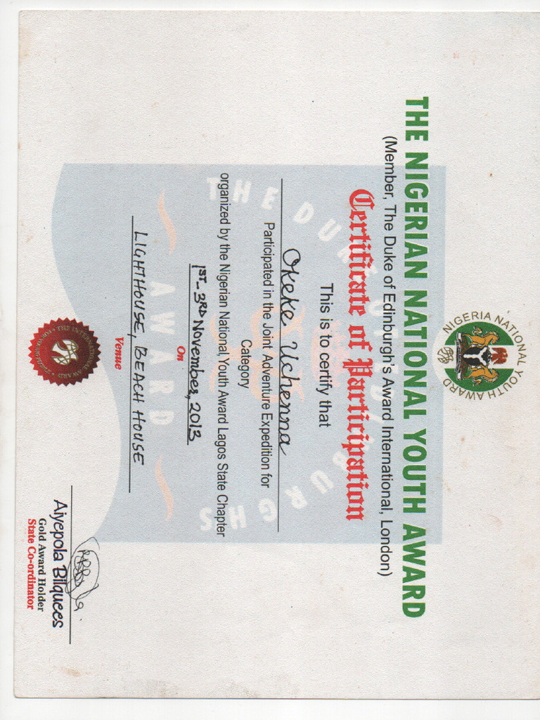 Duke of Edinburgh’s Award COP | PDF