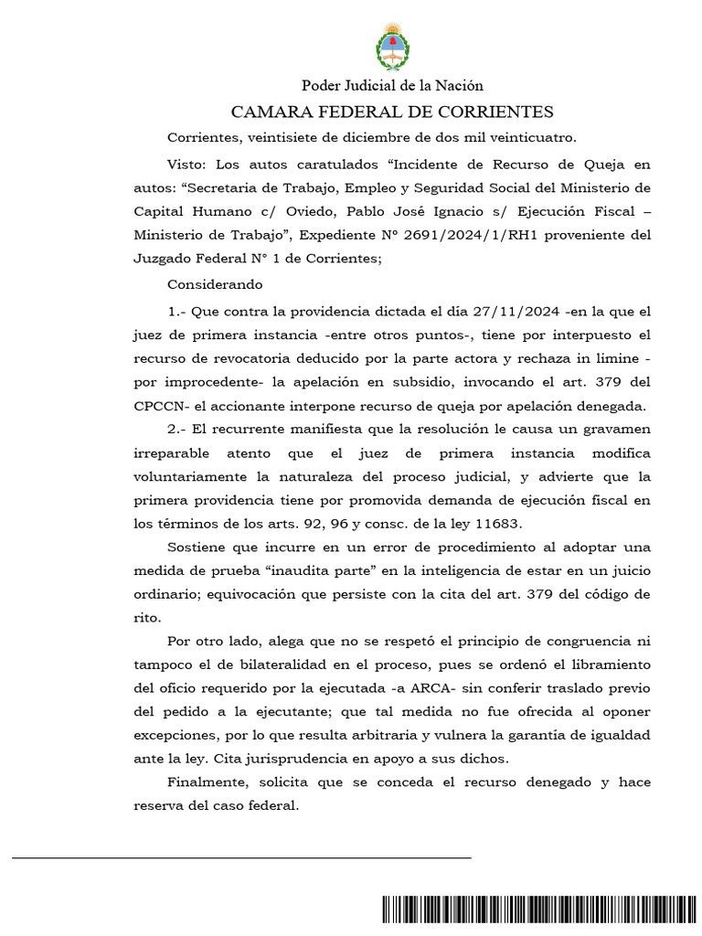 Fallo | PDF | Apelación | Judicaturas