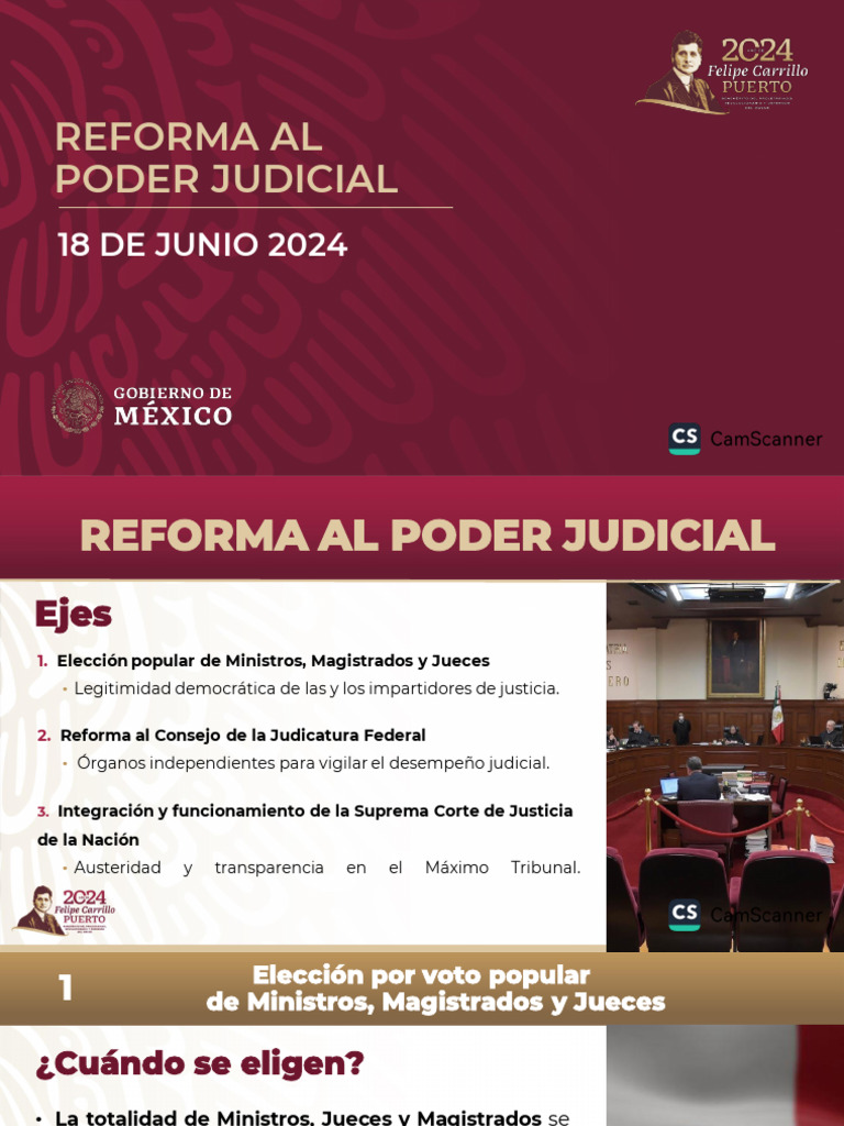 Reforma Al Poder Judicial Def | PDF | Judicaturas | Politica de mexico