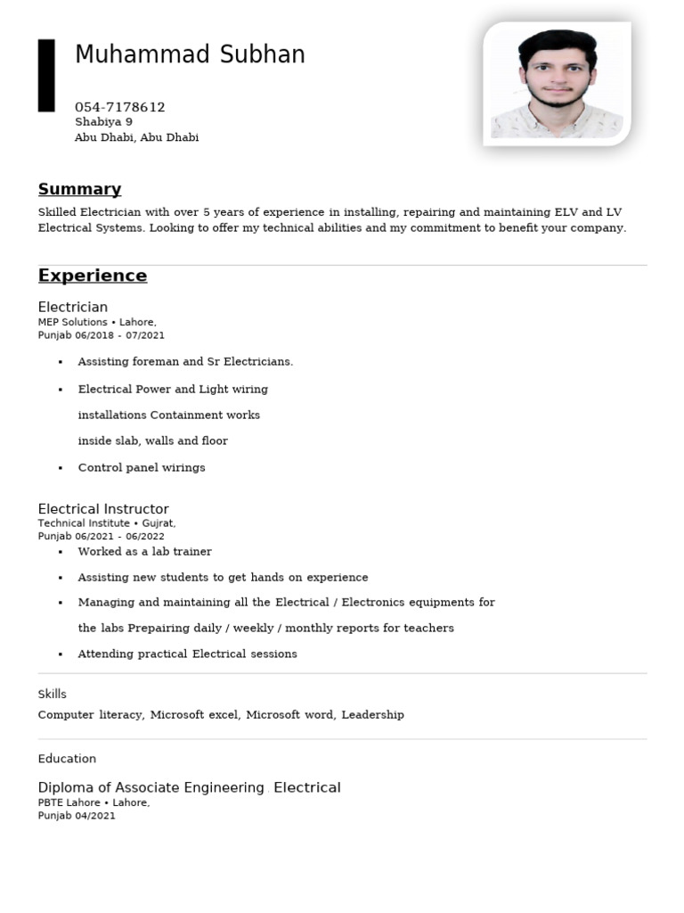 Subhan Resume | PDF