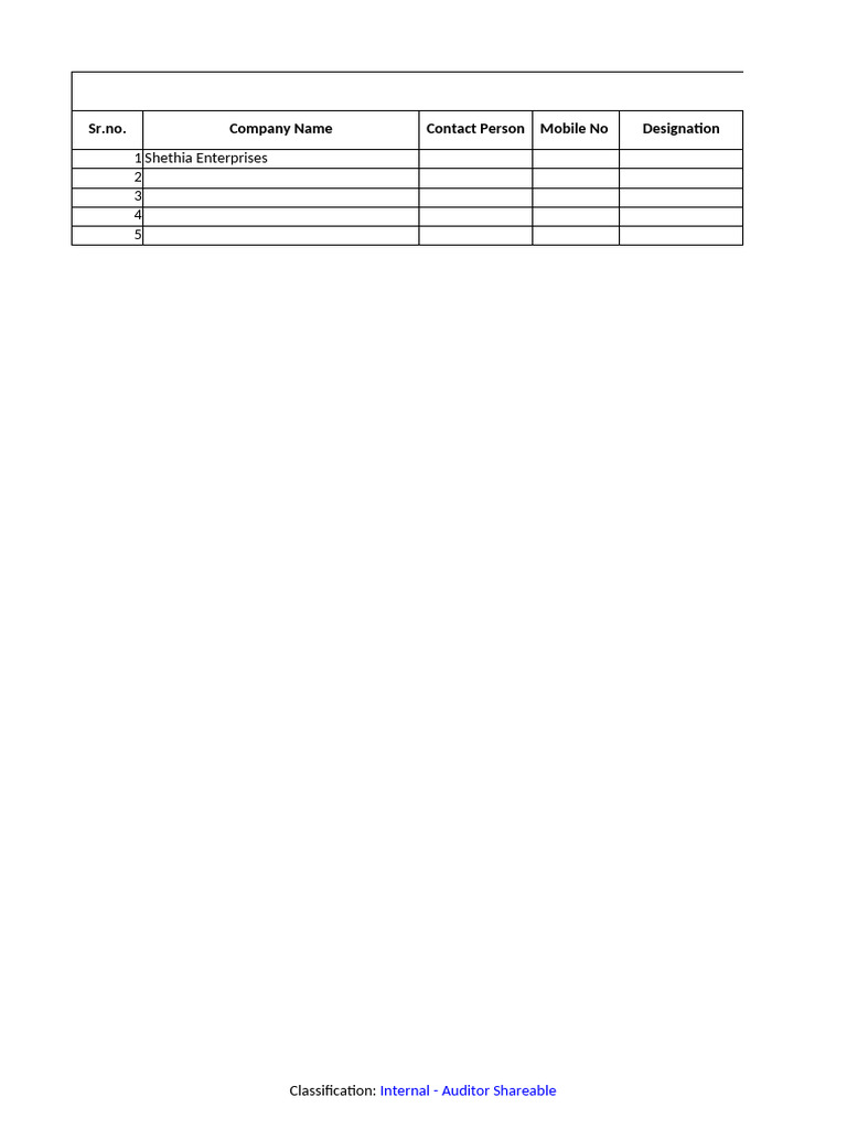 Buyers & Suppliers Reference List | PDF