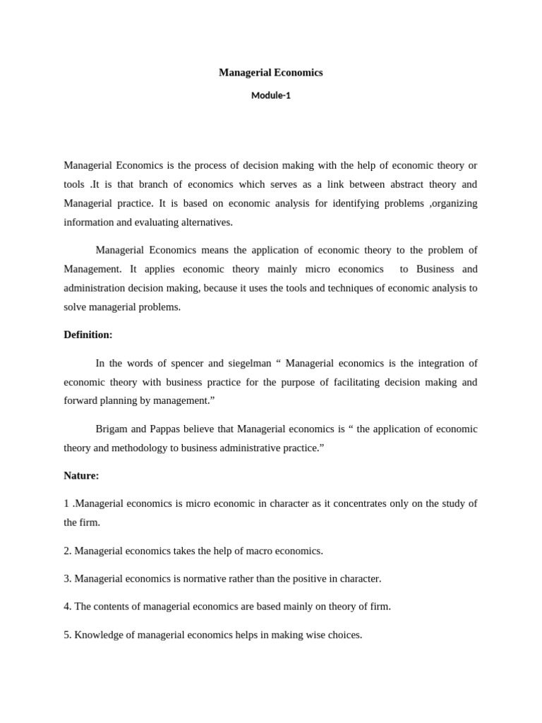 ME Module-1 | PDF | Economics | Profit (Economics)