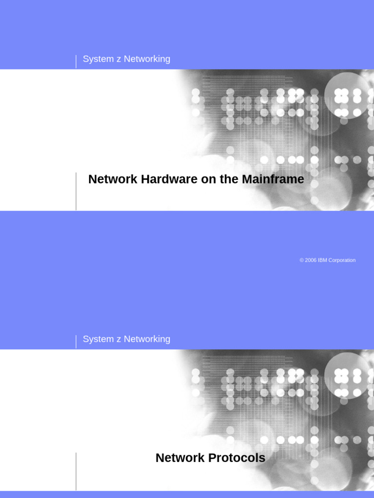 ZNetworking Wk03 Ch03 - Network Hardware On The Mainframe | PDF | Internet Protocol Suite ...