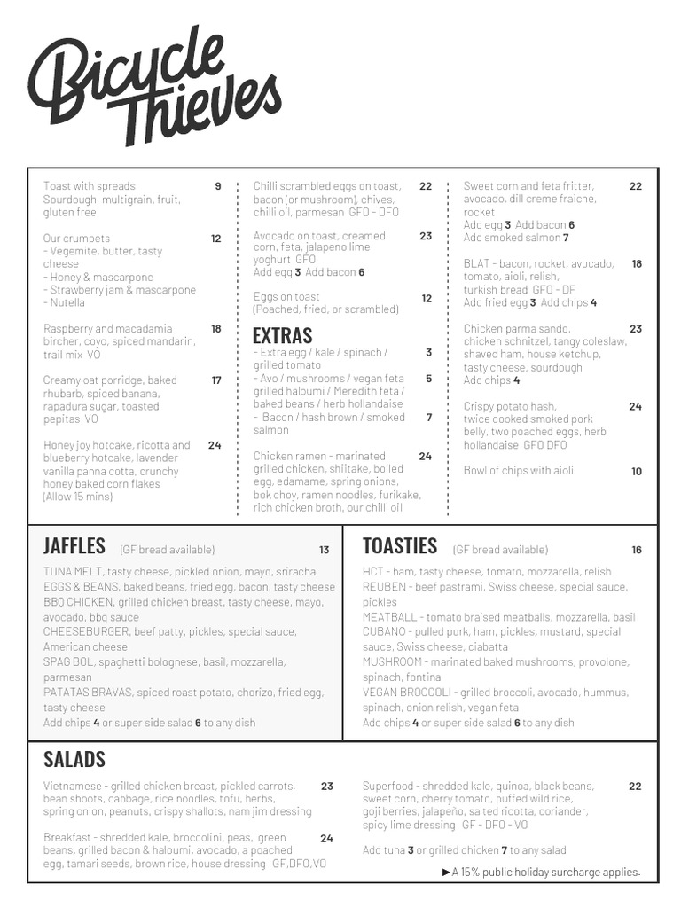 BT MENU_UPDATE 2022-08 V2 | PDF | Pickling | Salad