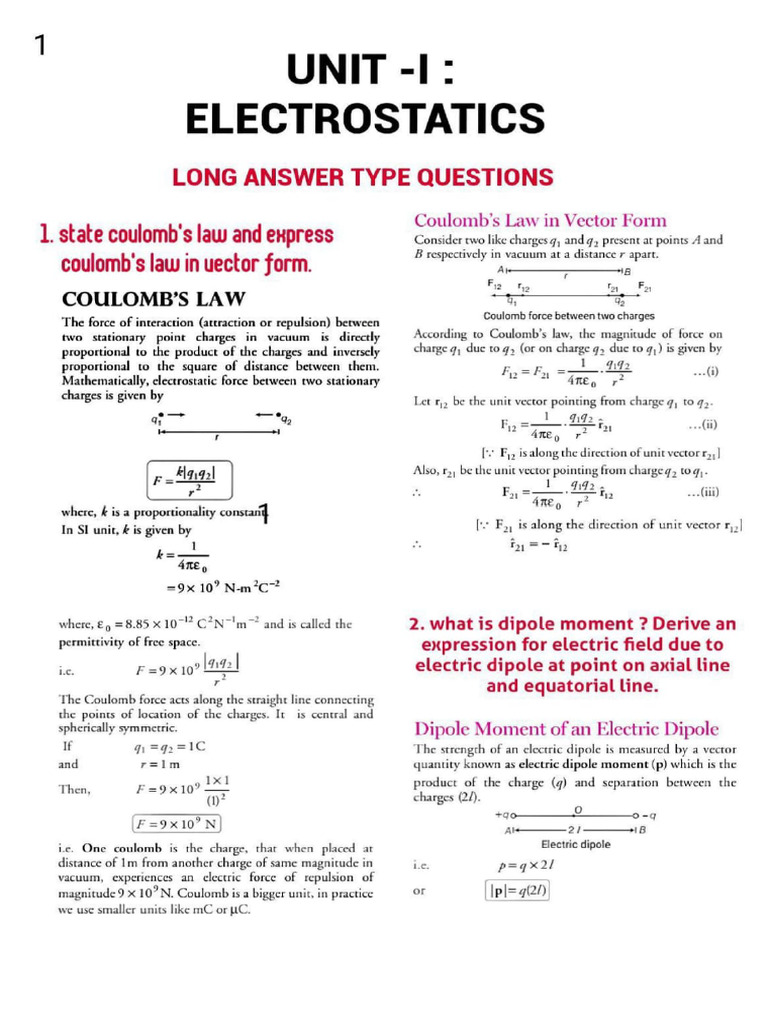 Electrostatics 3 | PDF