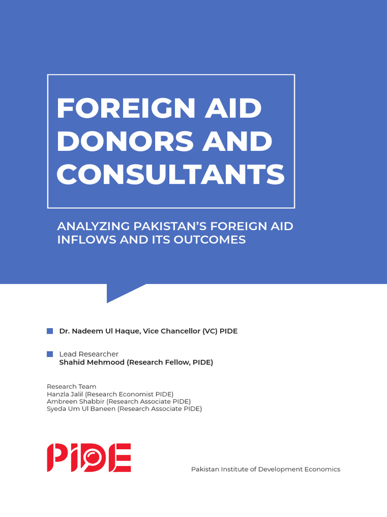 RR Foreign Aid Donors and Consultants Analyzing Pakistans Foreign Aid ...
