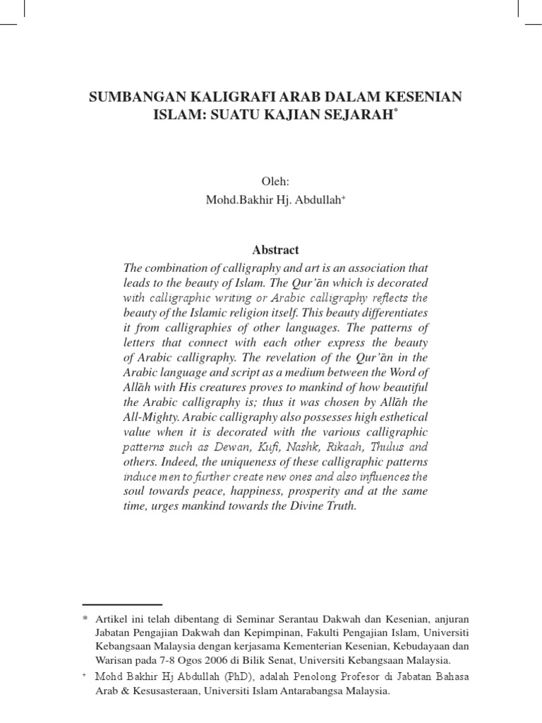 Khat Naskah, Kufi, Riqaah | PDF