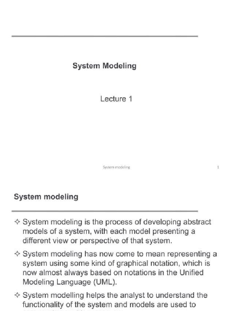 4. System Modeling | PDF
