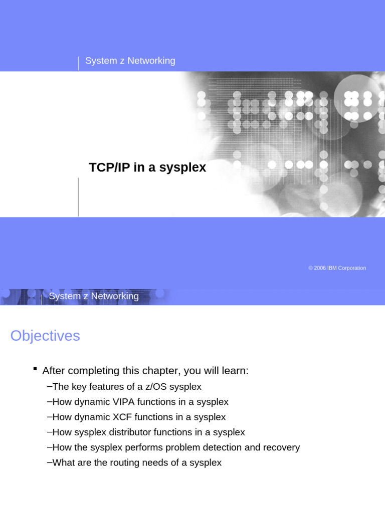 zNetworking Wk04 Ch06 - TCPIP in a Sysplex | PDF | Computer Cluster ...