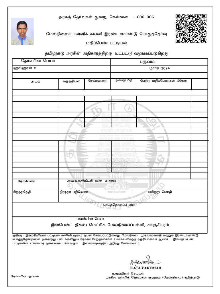 1 MAR Provisional Marksheet | PDF