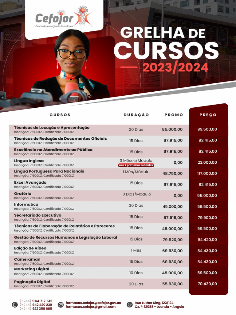 Cursos Cefojor 2023 2024 | PDF