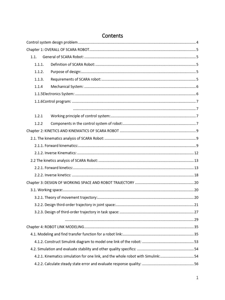 SCARA Robot Control System Design Guide | PDF | Torque | Force