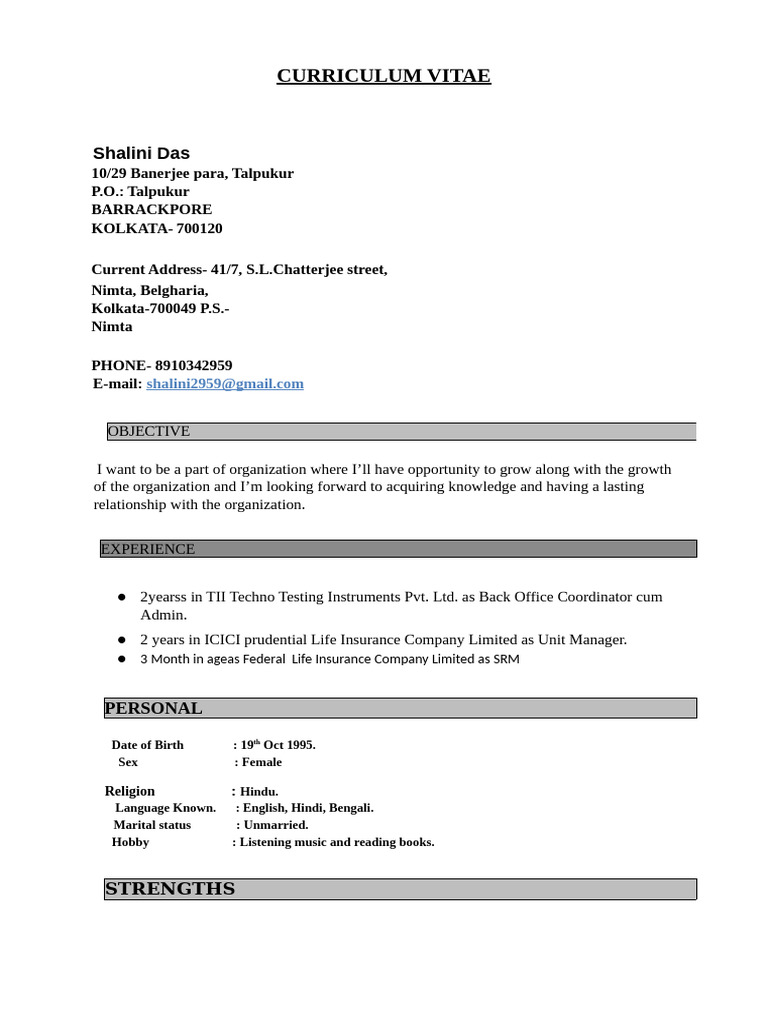 Shalu Resume 3 | PDF