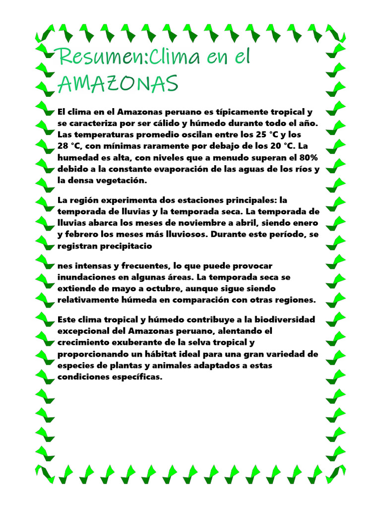 Clima y economía del Amazonas peruano | PDF | Agricultura | Biodiversidad