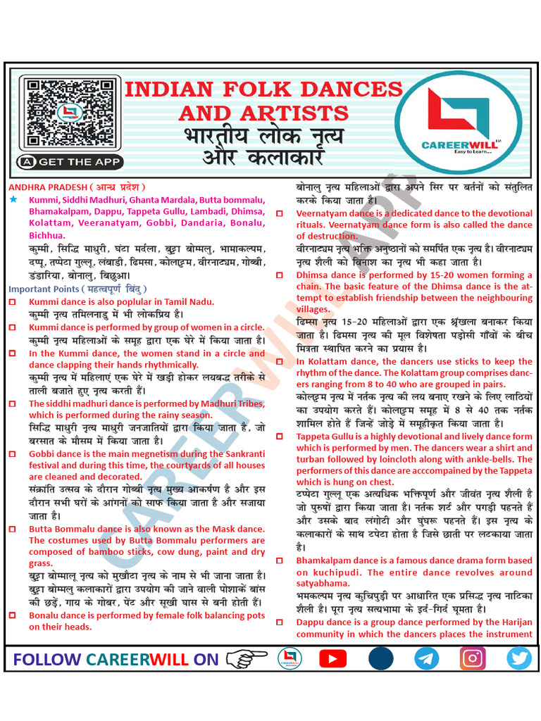 Indian folk dances | PDF