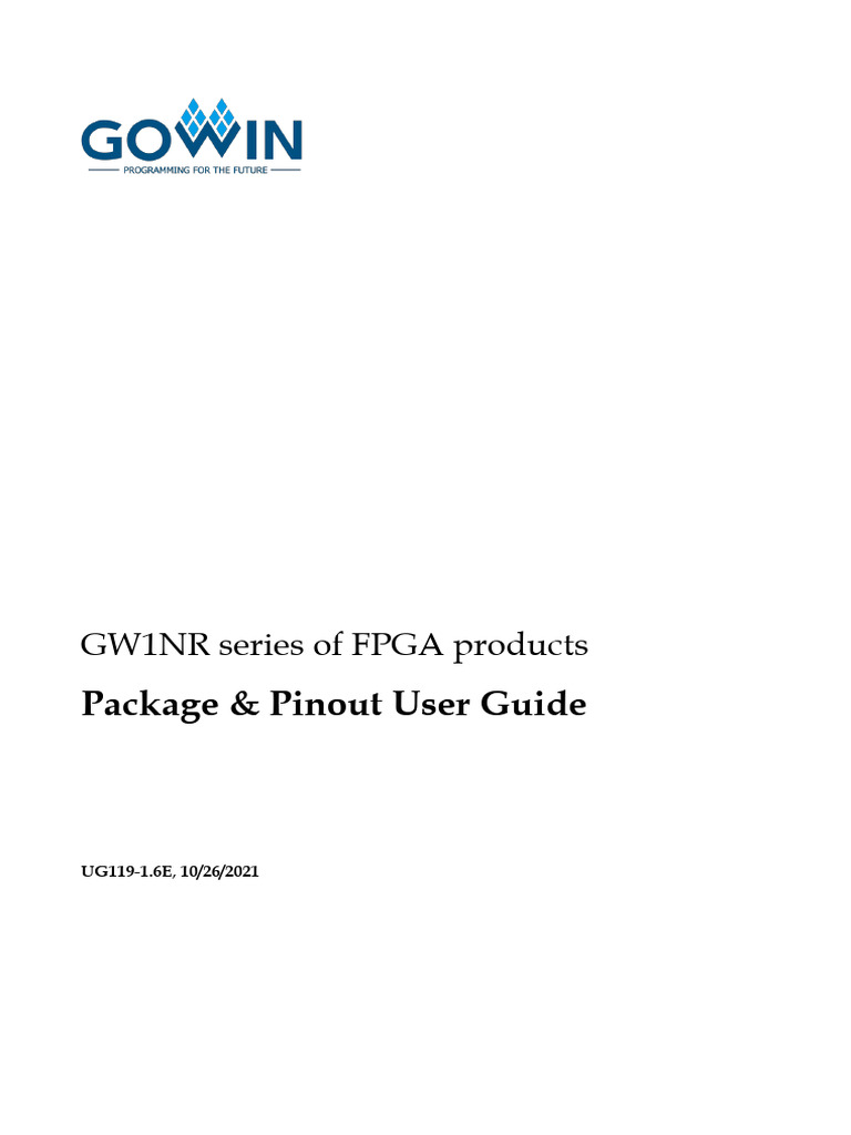 UG119-1.6E - GW1NR Series of FPGA Products Package and Pinout | PDF | Dynamic Random Access ...