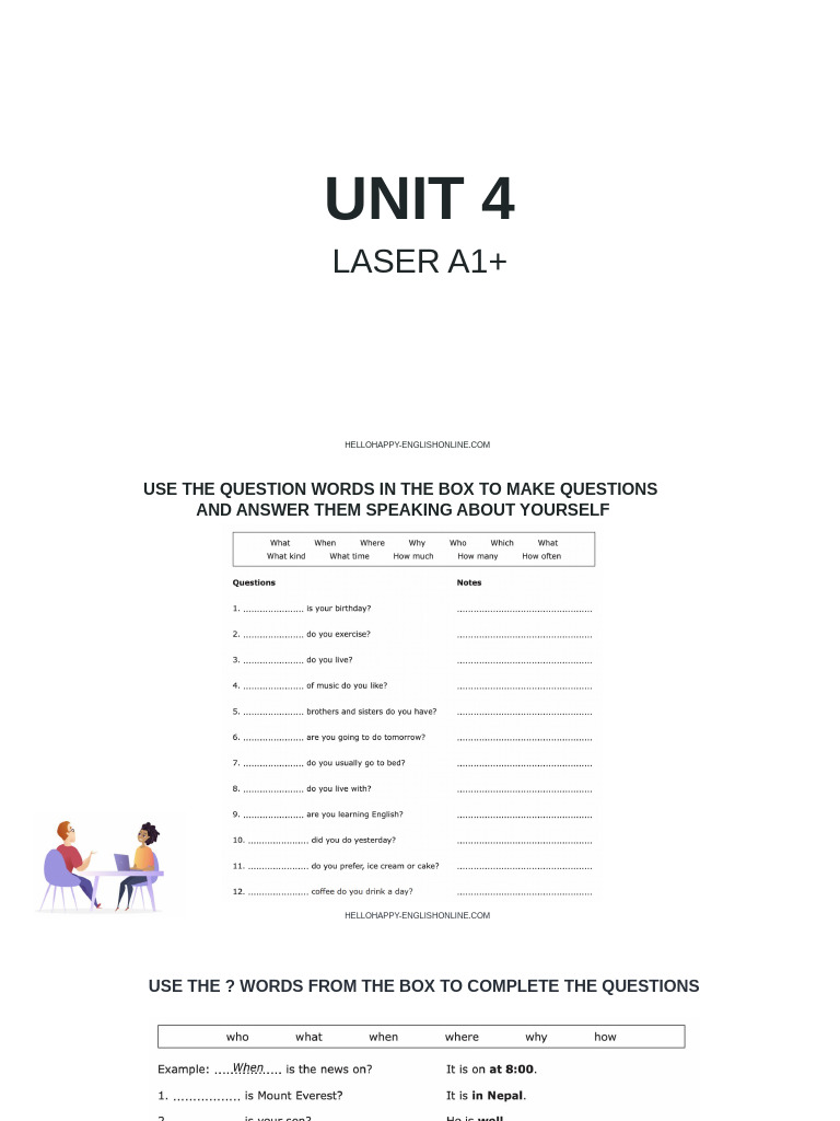 English Question Formation Exercises | PDF