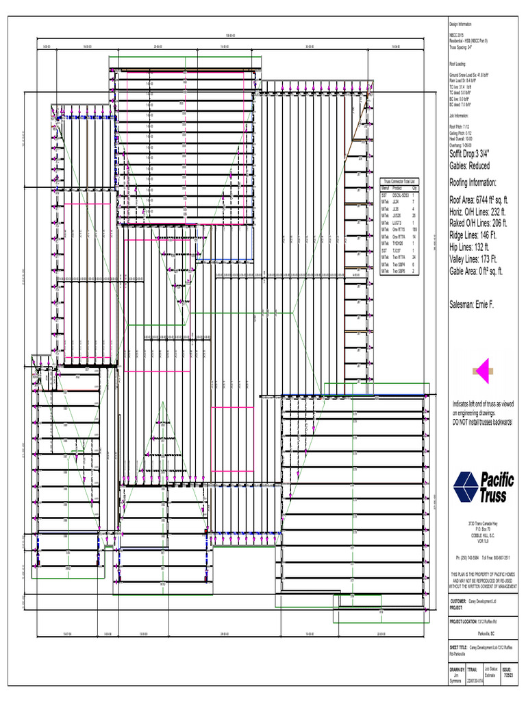 2300139-01A Roof Truss Layout - 11x17 | PDF