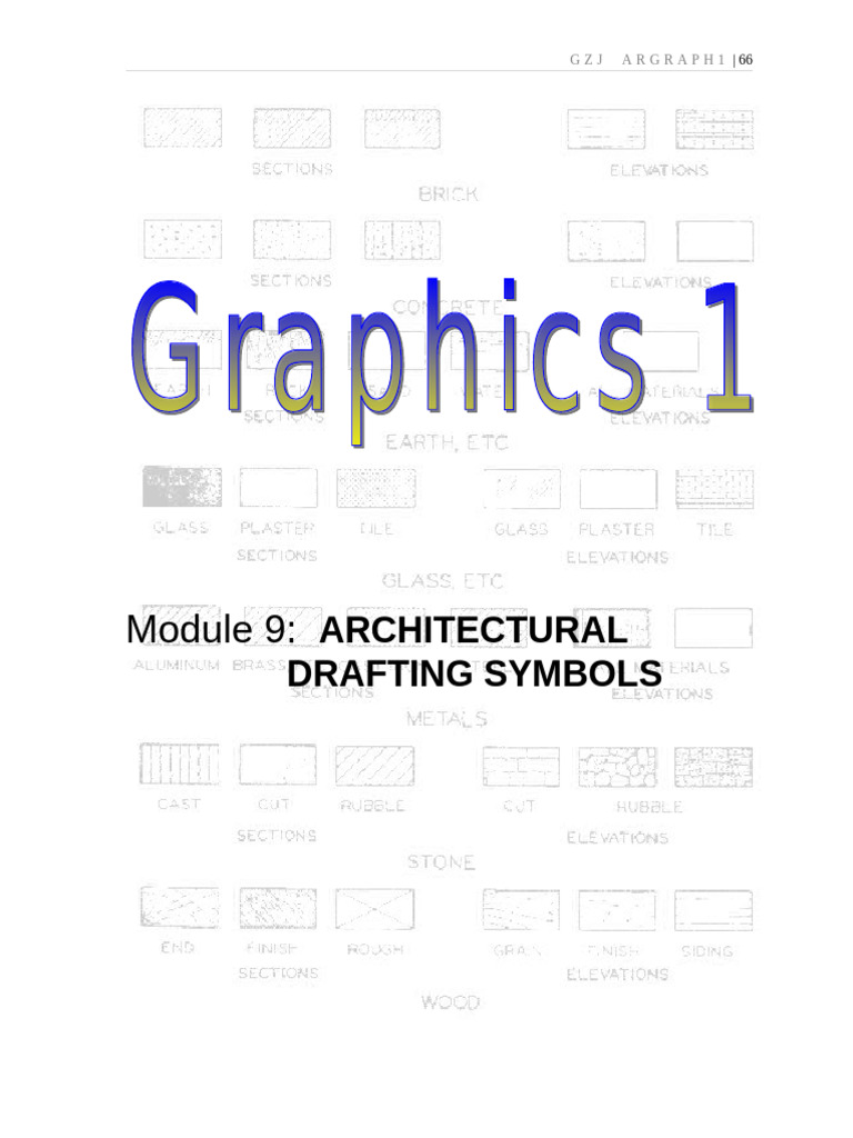 Module 9- Architectural Drafting Symbols | PDF | Drawing | Symbols