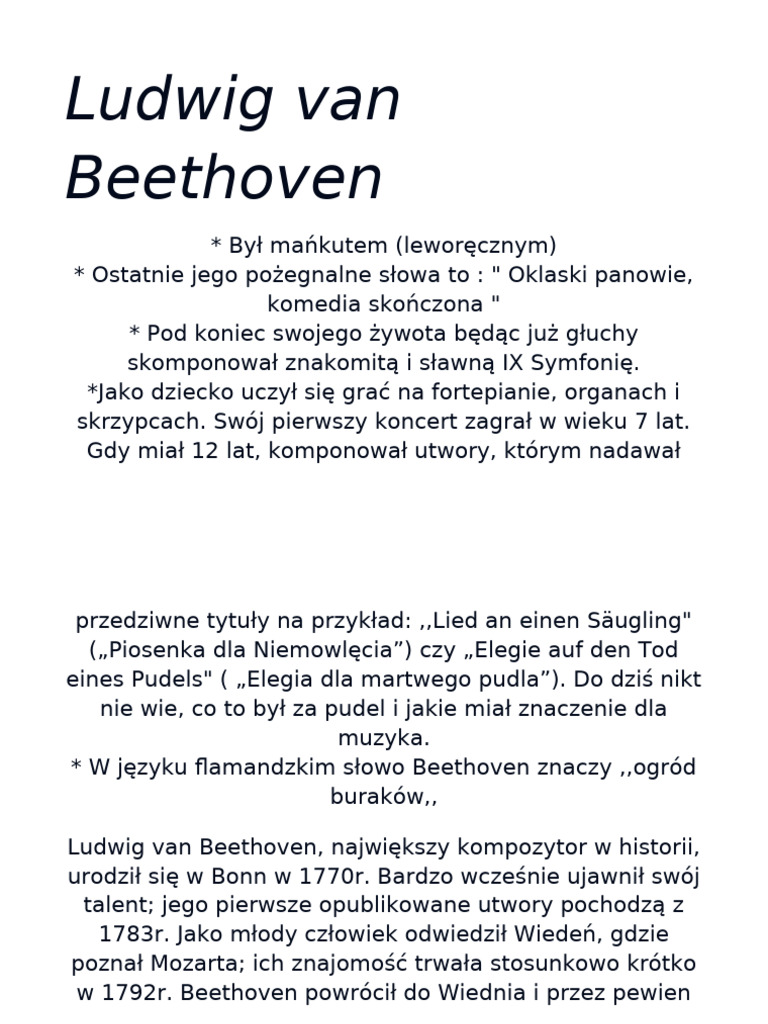 Ludvig van beethoven | PDF