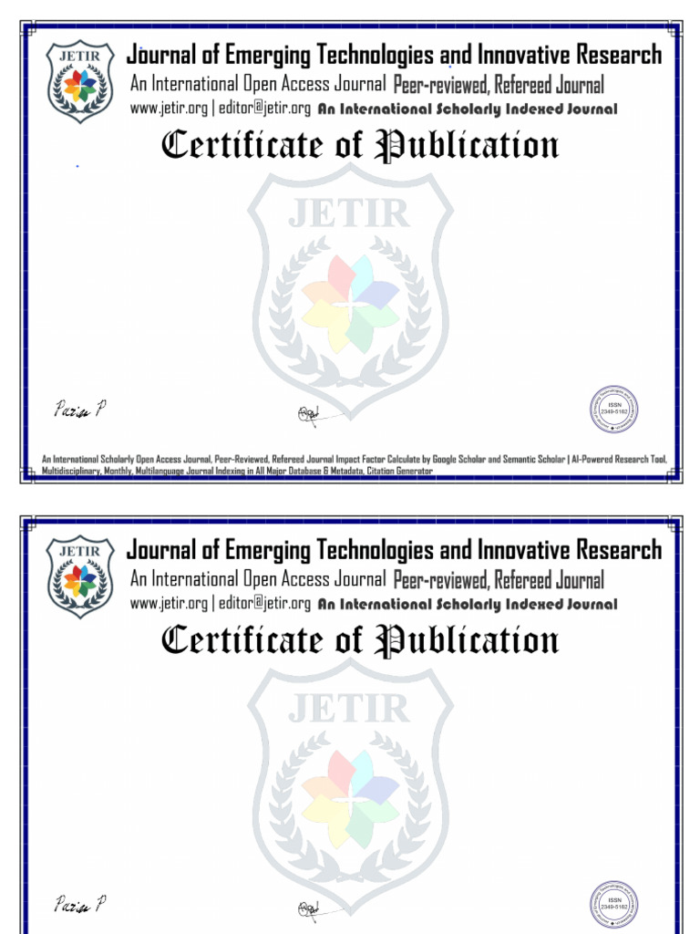 JETIR2206558 Certificate | PDF