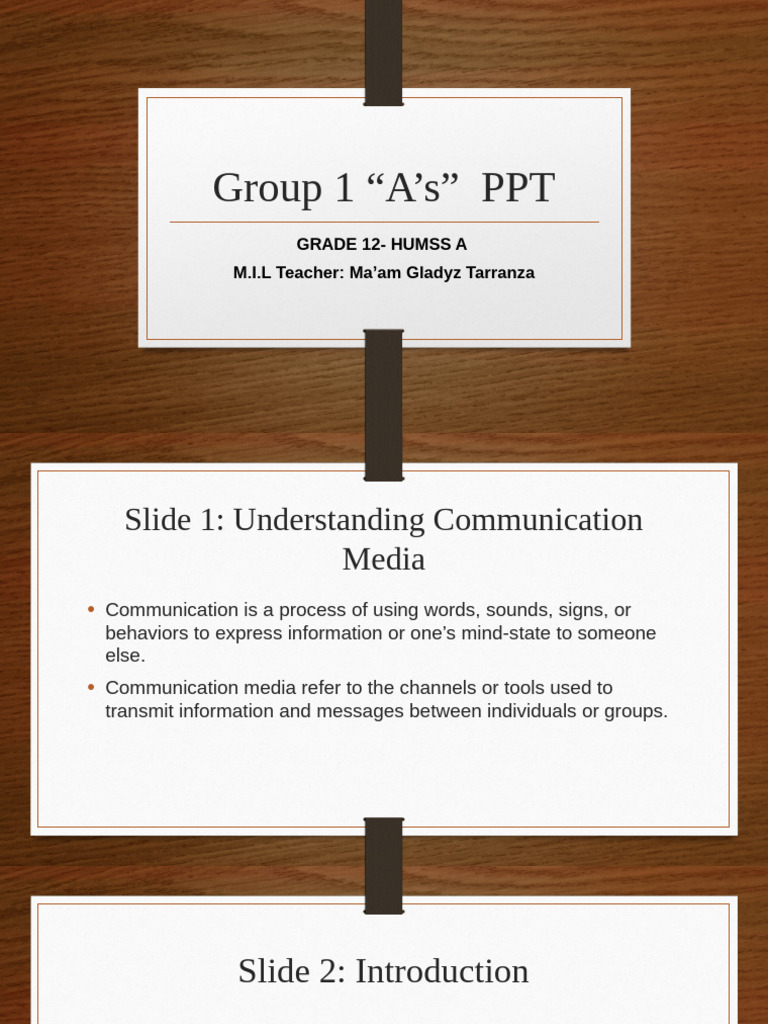 Group 1 MIL A's PPT 12-Humss A | PDF | Communication | Information Literacy