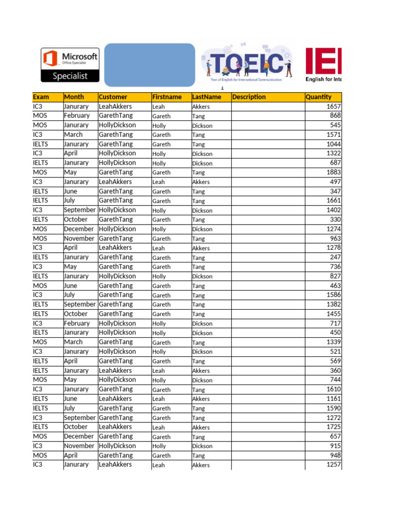 Excel - Project 01 | PDF | Toys