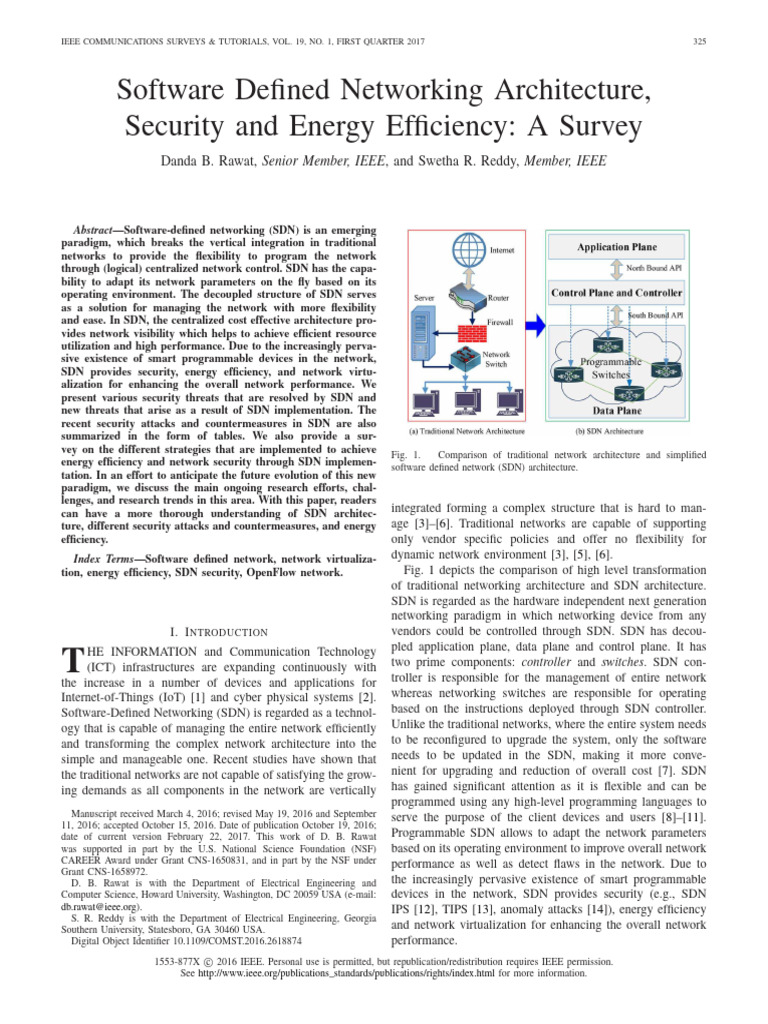 Software_Defined_Networking_Architecture | PDF | Denial Of Service Attack | Computer Network