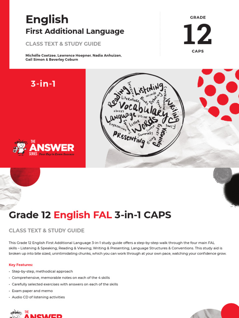 Grade 12 English FAL Study Guide | PDF