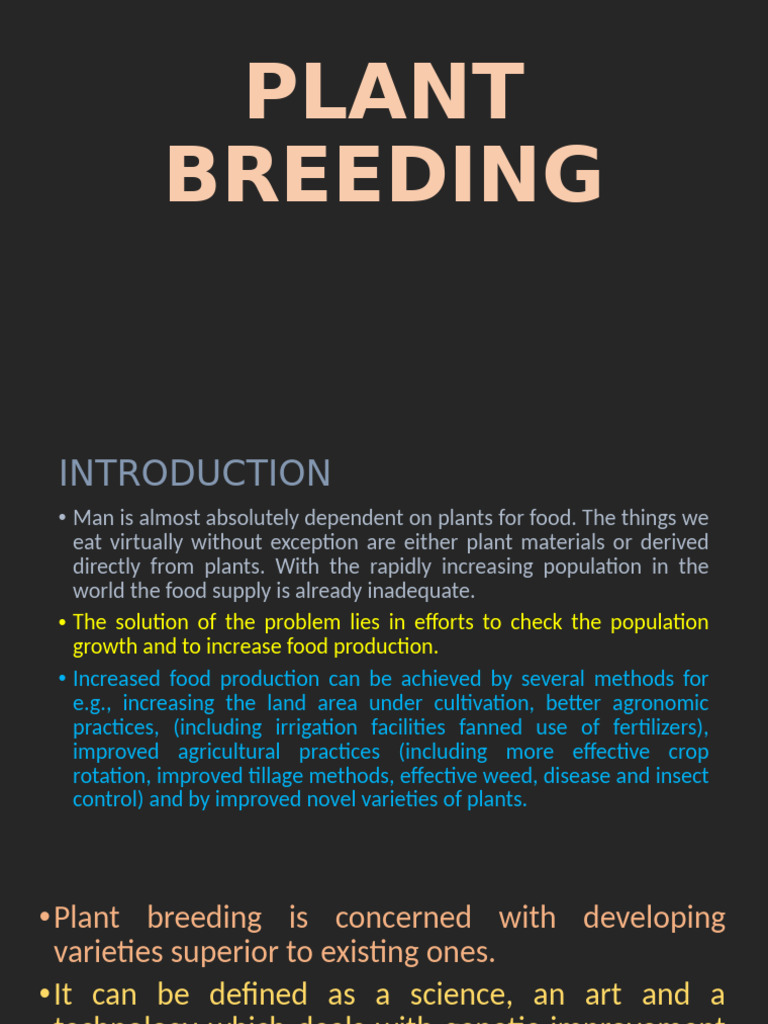 Plant breeding | PDF | Plant Breeding | Legume
