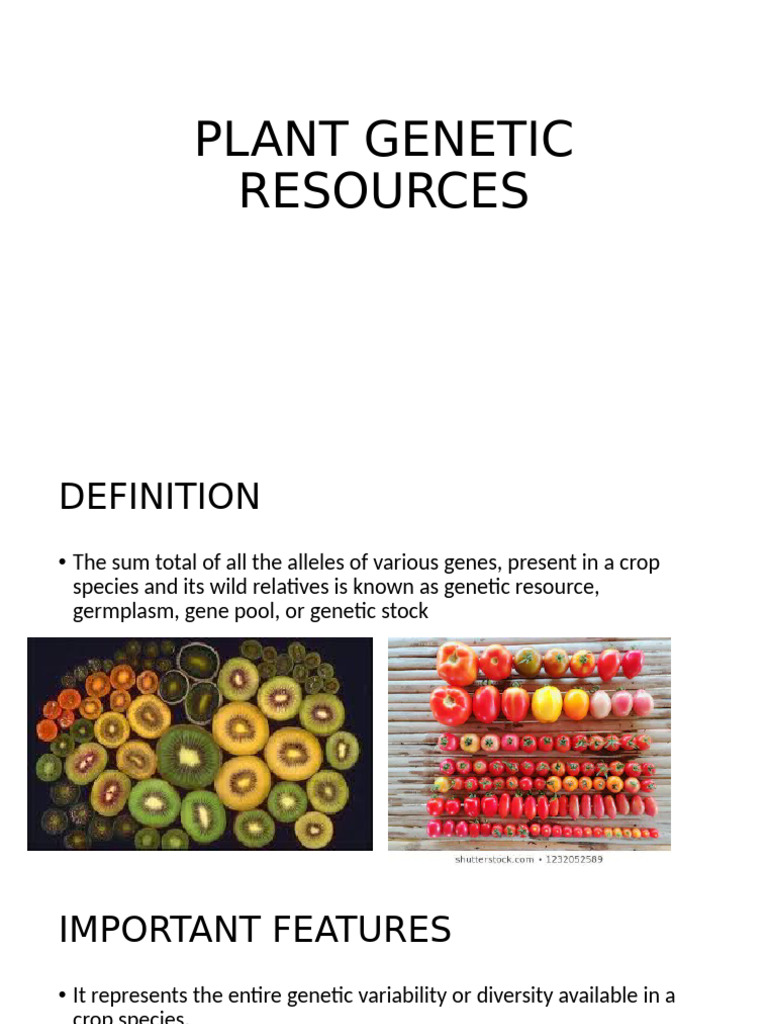 Plant Genetic Resources Overview | PDF | Botany | Plants