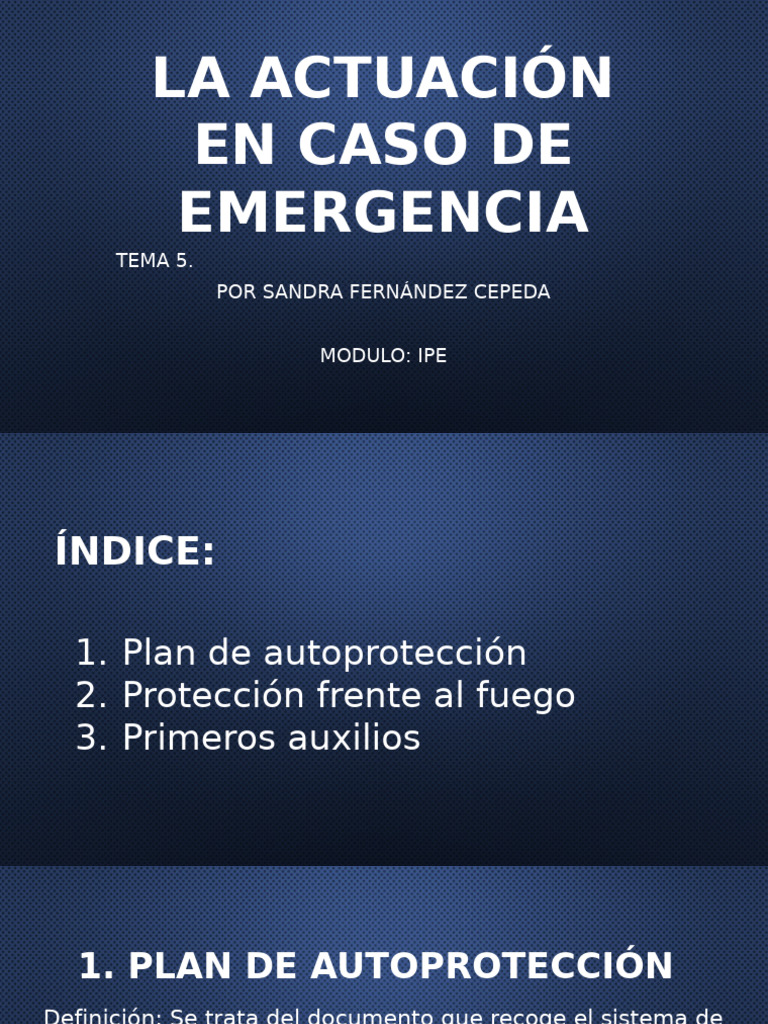 La Actuación en Caso de Emergencia | PDF | Business