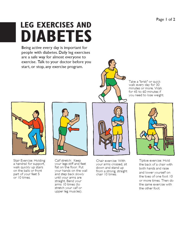 Effective Leg Exercises for Diabetes | PDF | Foot