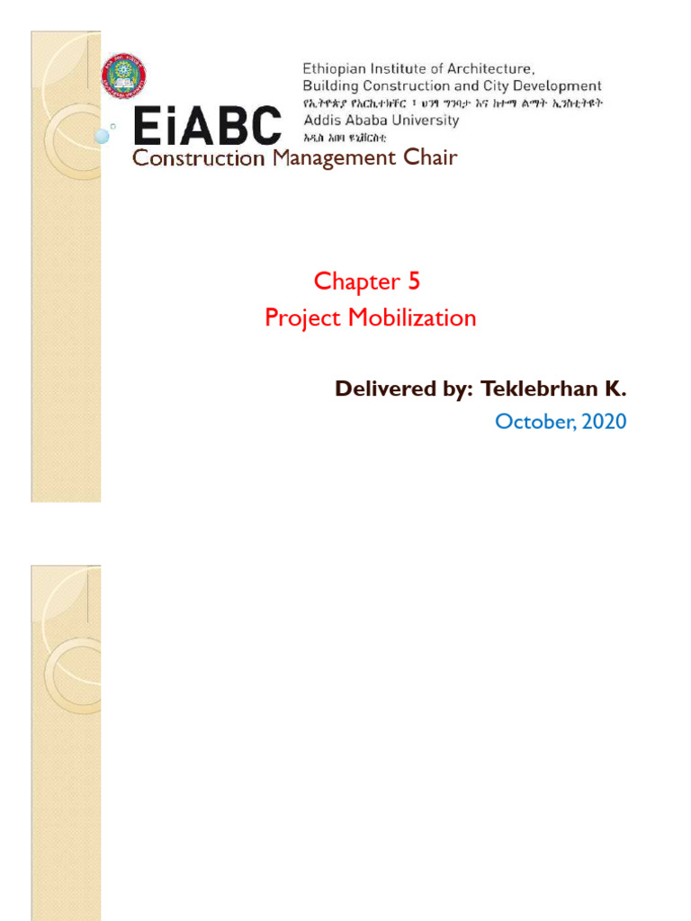 5. Project mobilization | PDF | Insurance | Surety