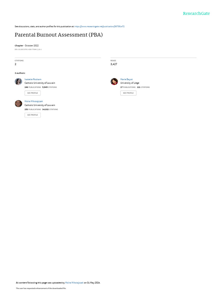 PBA | PDF | Occupational Burnout | Factor Analysis