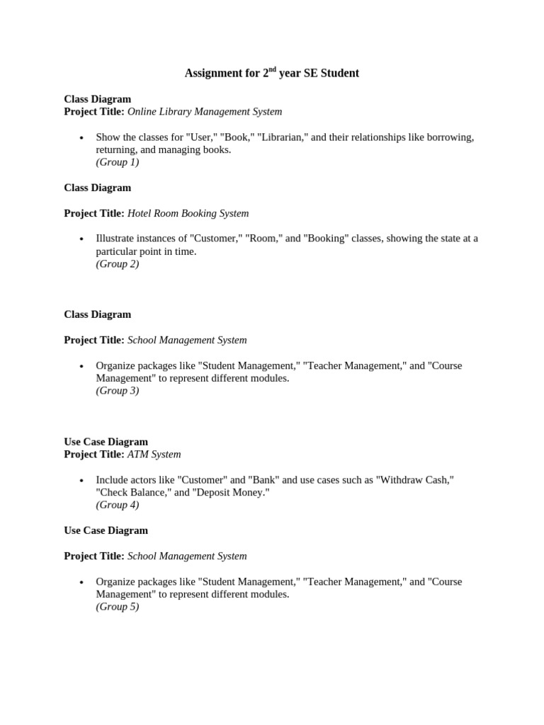 assignemnt for SE | PDF