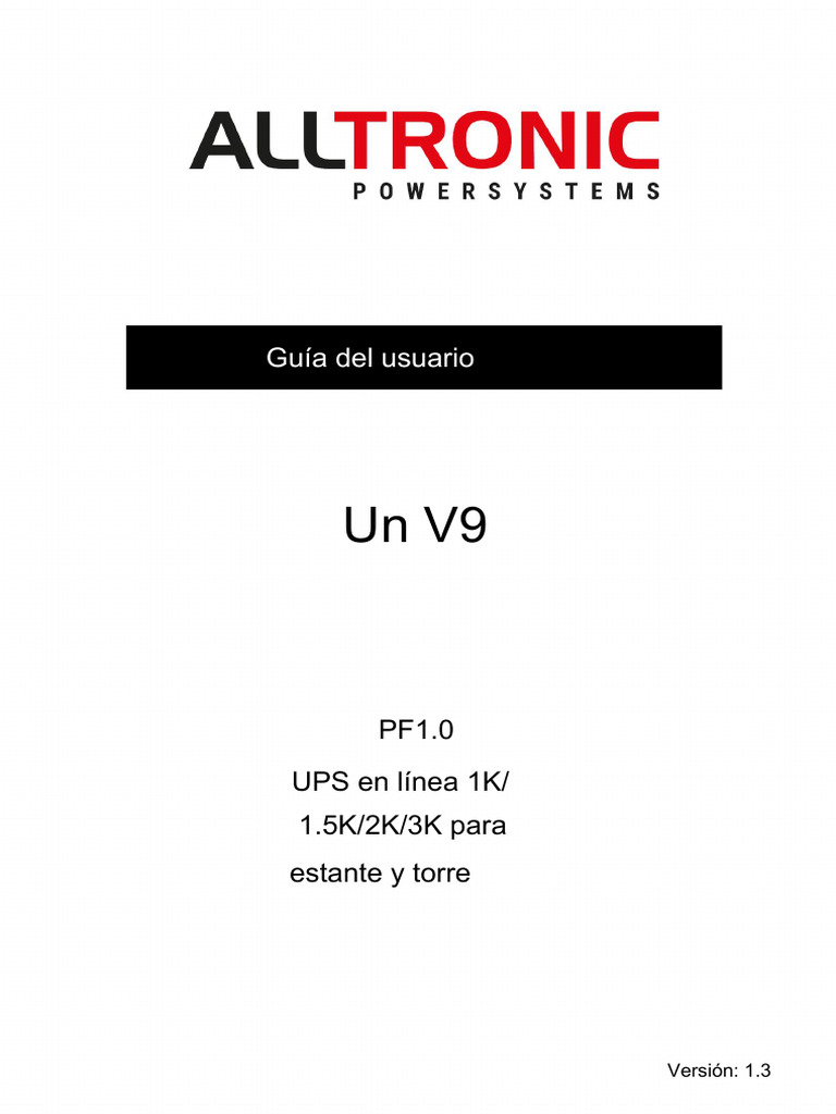 Manual Ups Onev9 1-3 Kva Usv - de V1.3 | PDF | Enchufes y tomas de ...