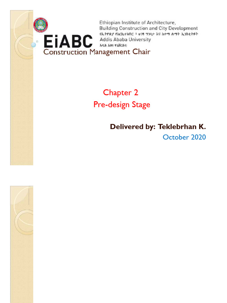 2. Pre-Design Stage | PDF | Construction Management | Business