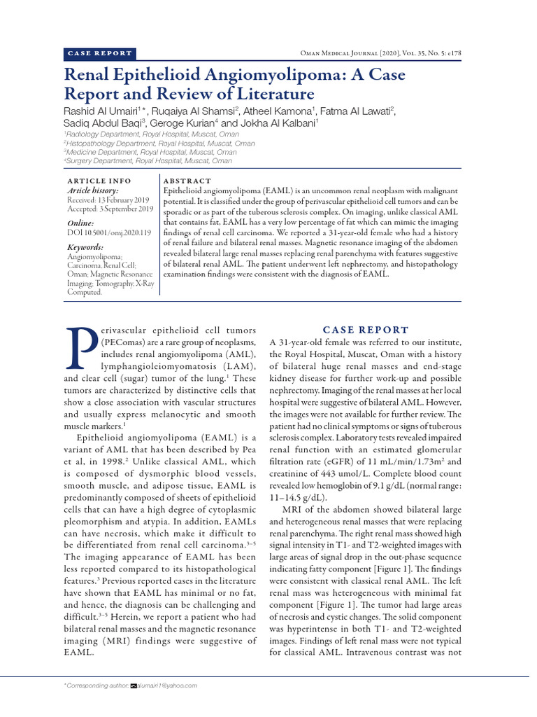 AML 1 | PDF | Kidney | Neoplasms