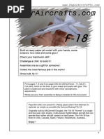 F-16 Paper Plane Building Guide | PDF | Aileron | Flight