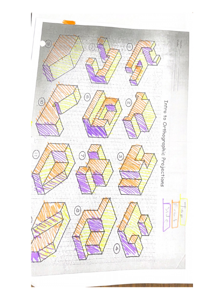 Intro To Orthographic Projections | PDF